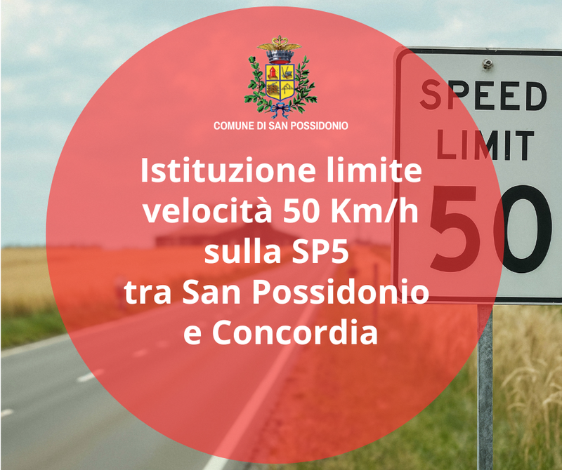 Modifica temporanea al limite massimo di velocità sulla SP5 - Comune di ...